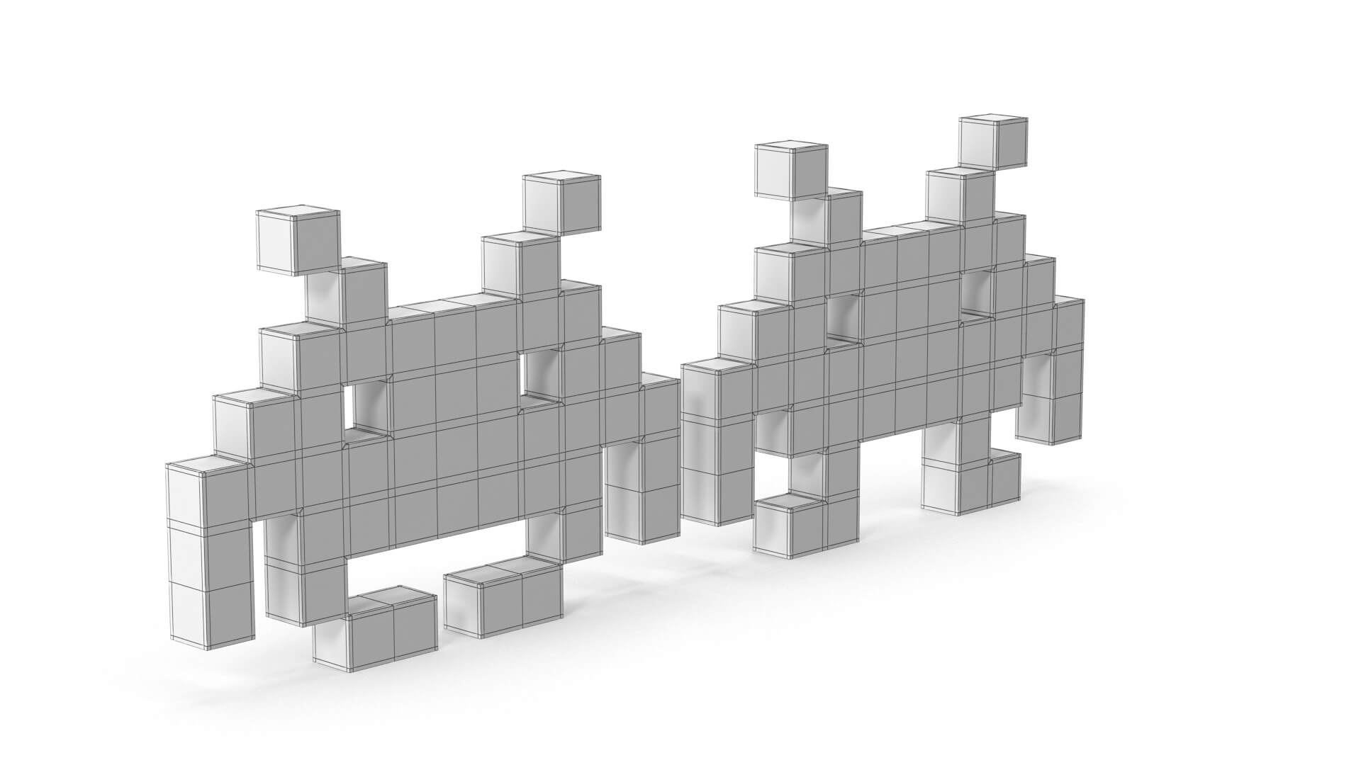 Space Invaders - 3D Model by hdpoly