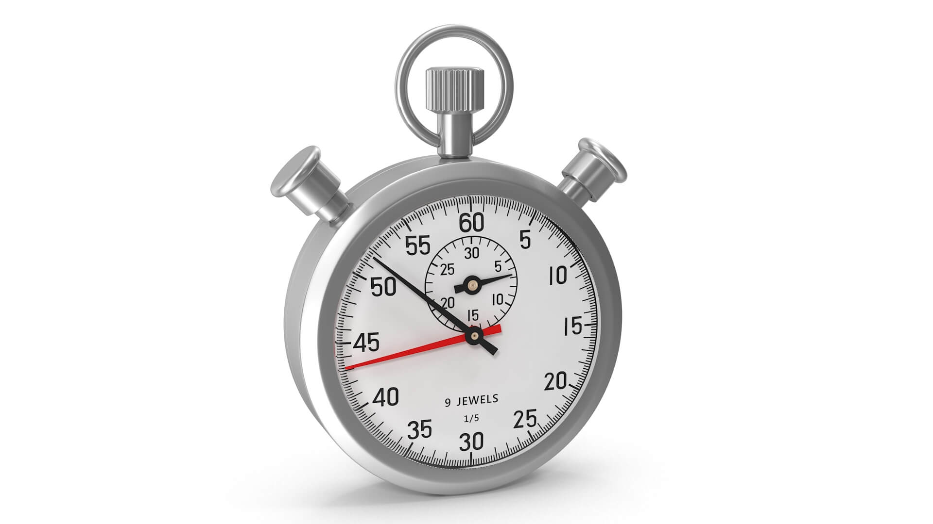 Chrome Stopwatch - 3D Model by hdpoly