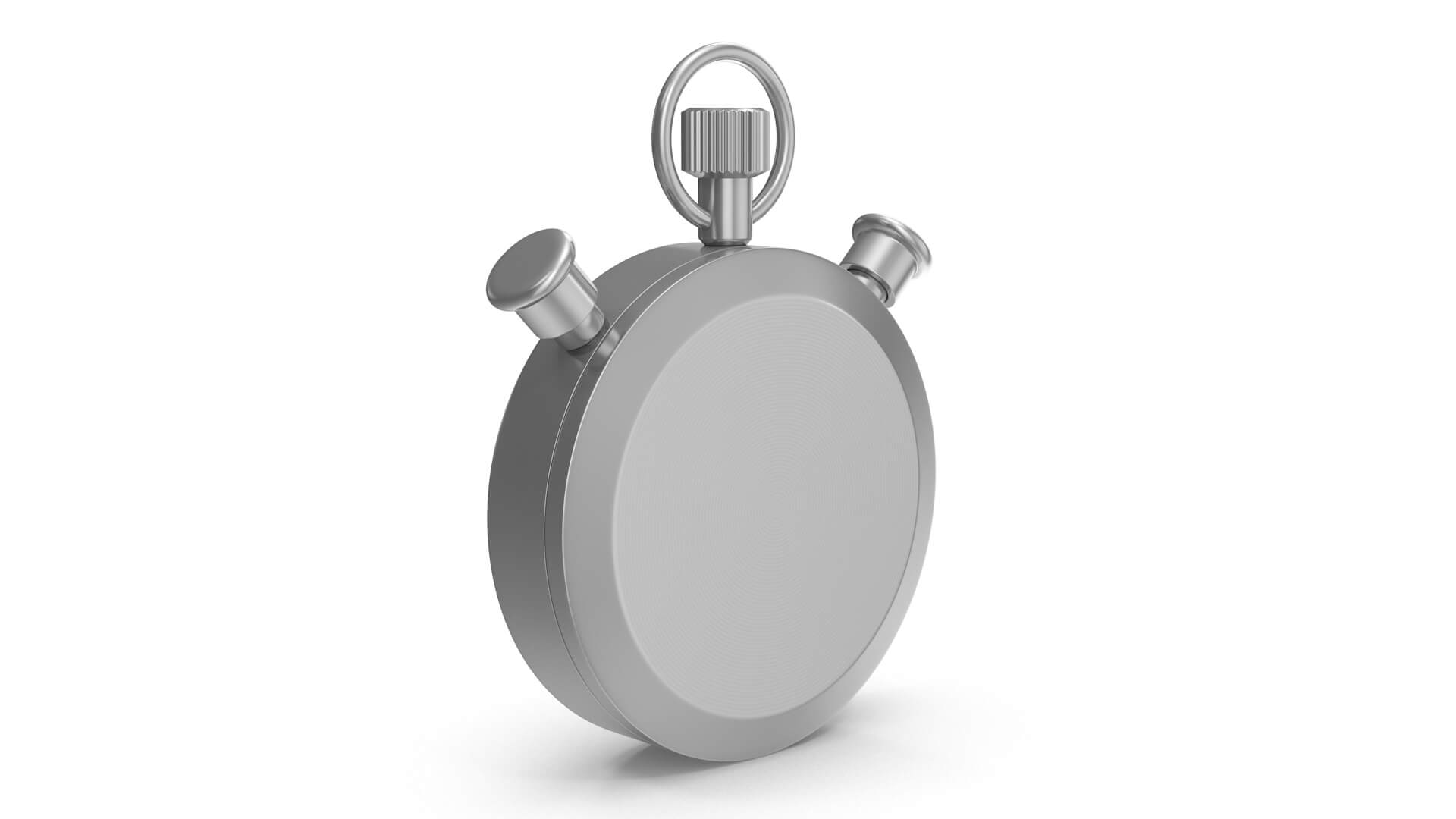 Chrome Stopwatch - 3D Model by hdpoly