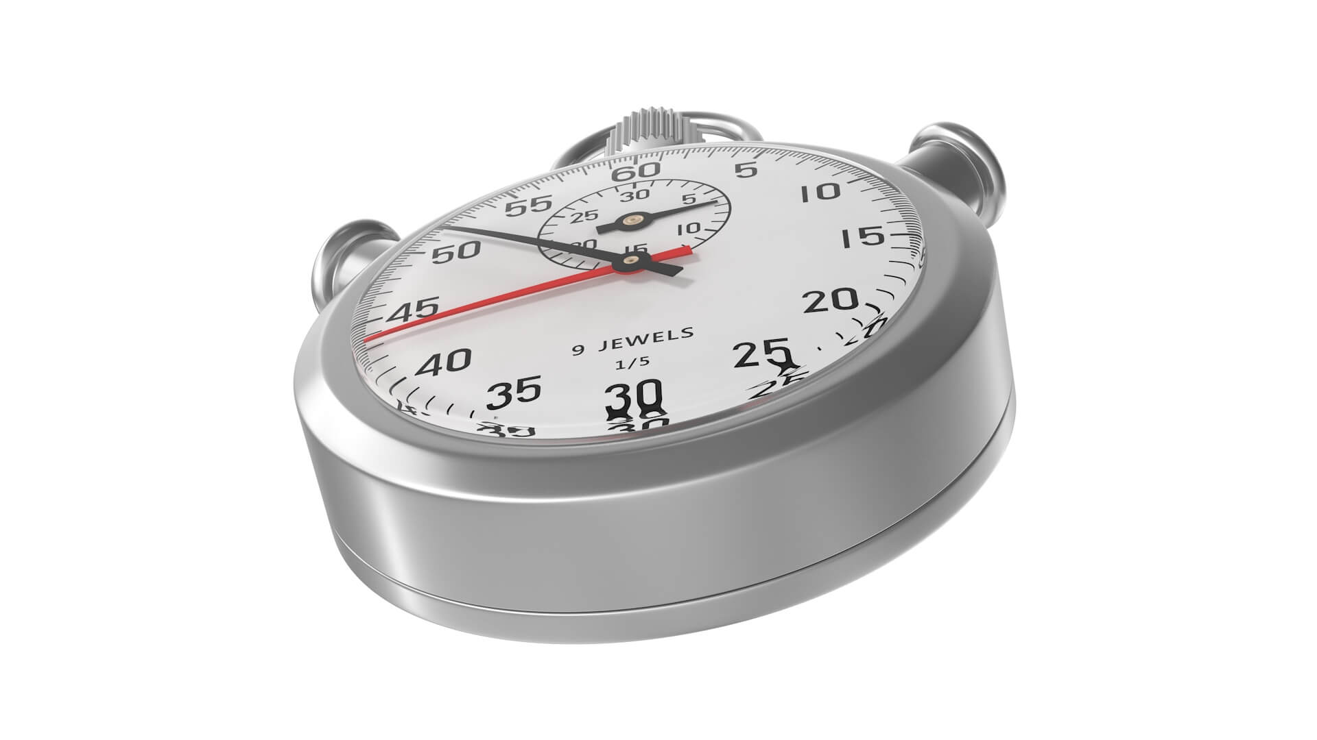 Chrome Stopwatch - 3D Model by hdpoly