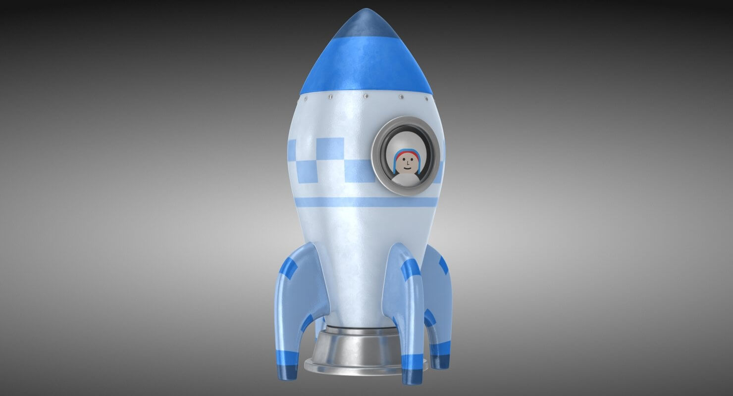 Toon Rocket - 3D Model by hdpoly