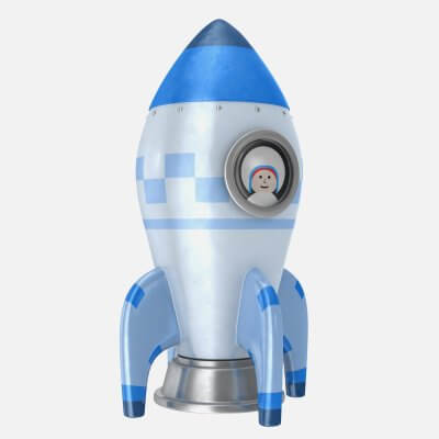 Toon Rocket - 3D Model by hdpoly