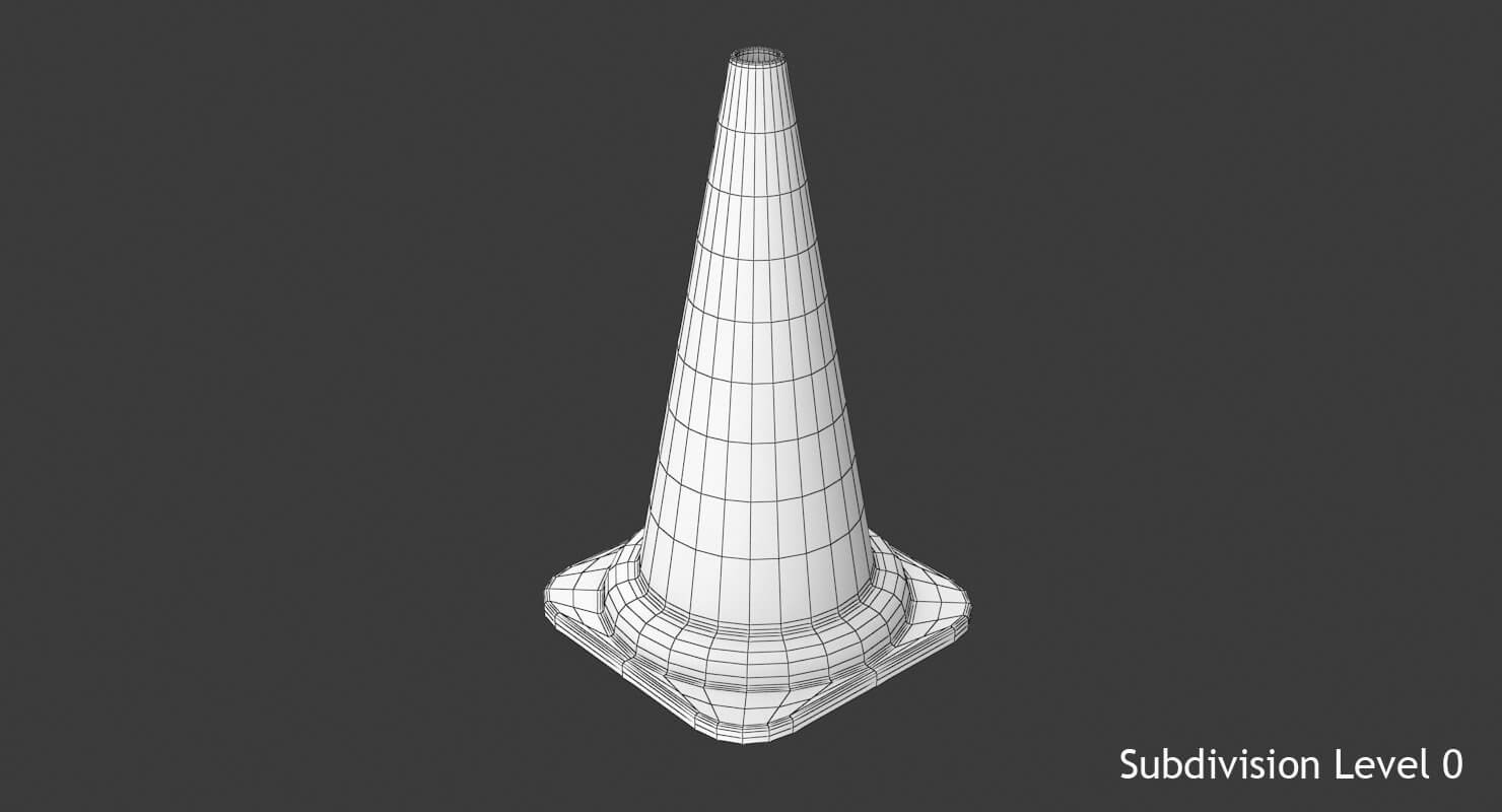 Traffic Cone - 3D Model by hdpoly