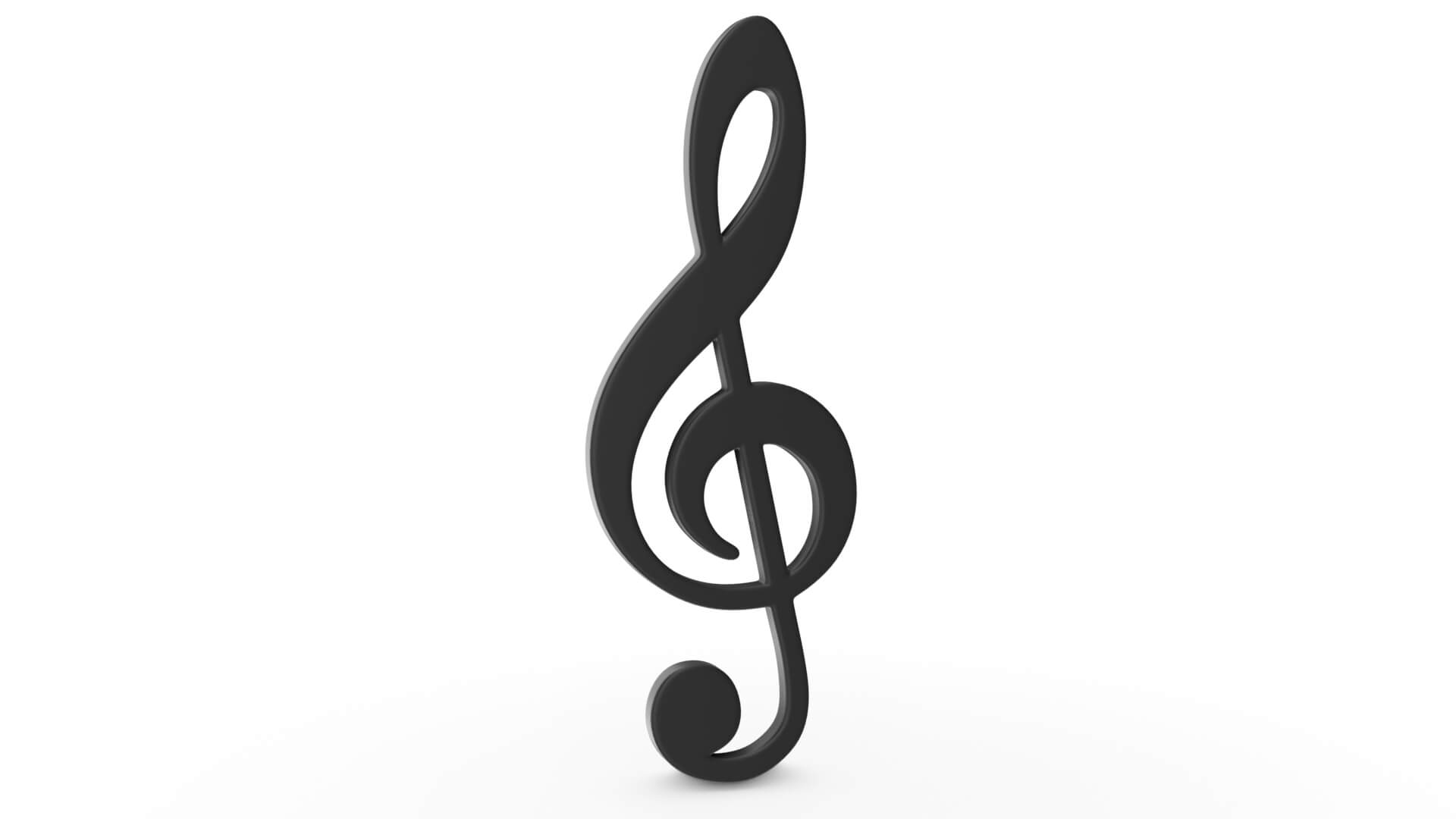 Treble Clef Symbol - 3D Model by hdpoly