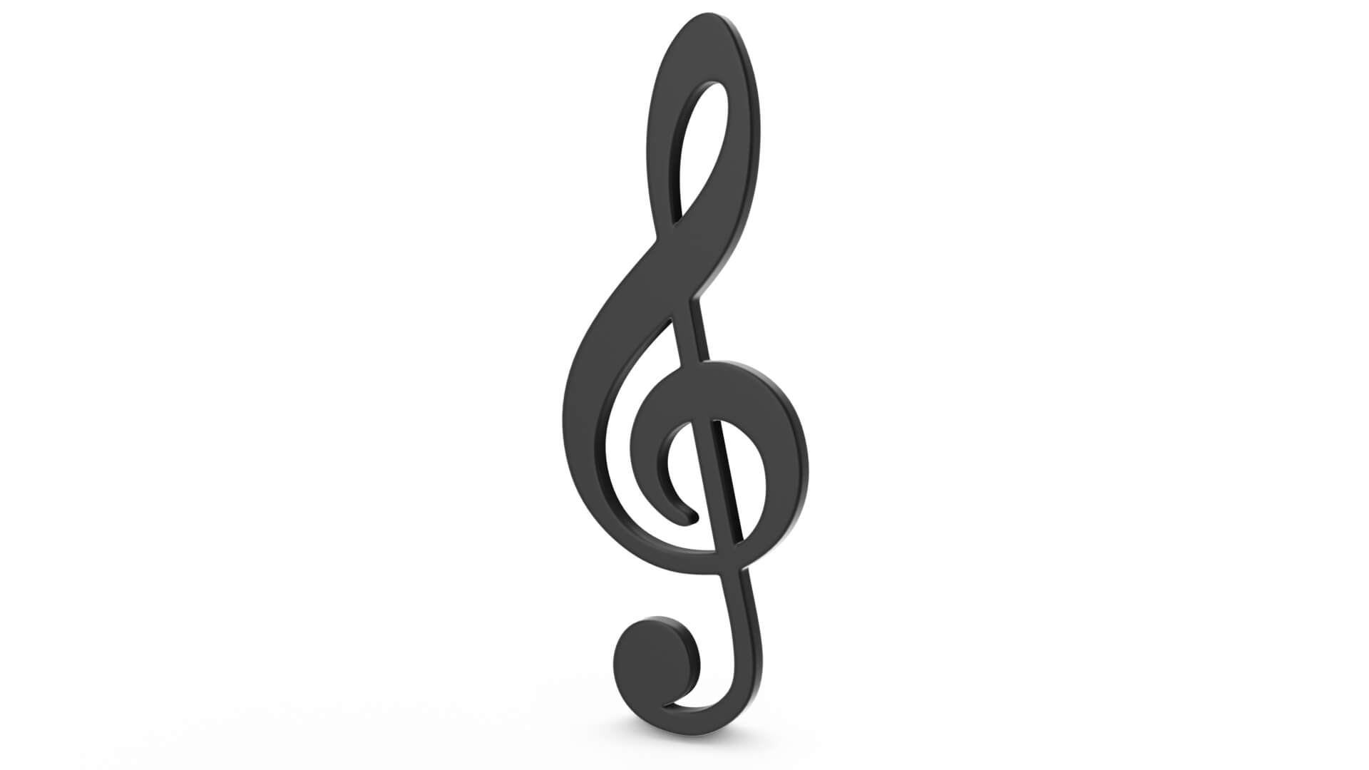 Treble Clef Symbol - 3D Model by hdpoly