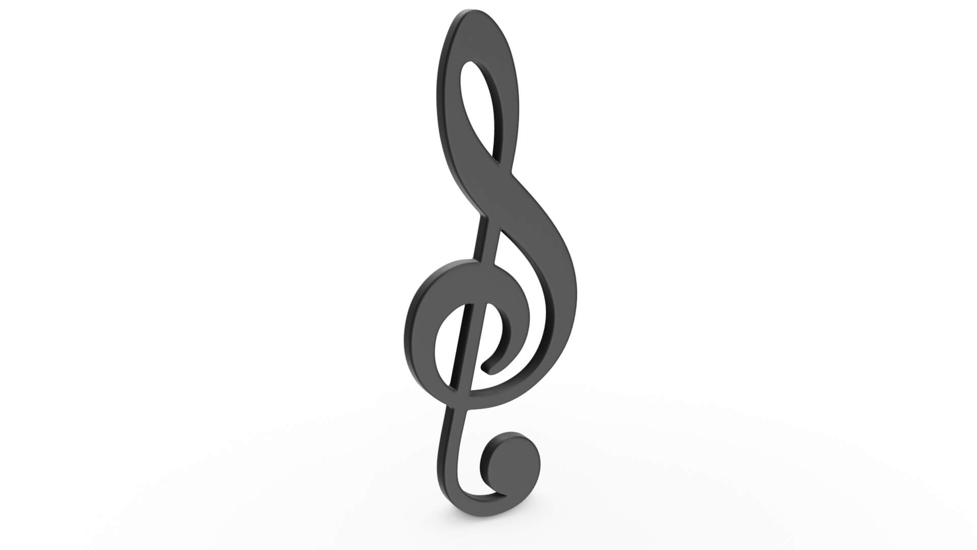 Treble Clef Symbol - 3D Model by hdpoly