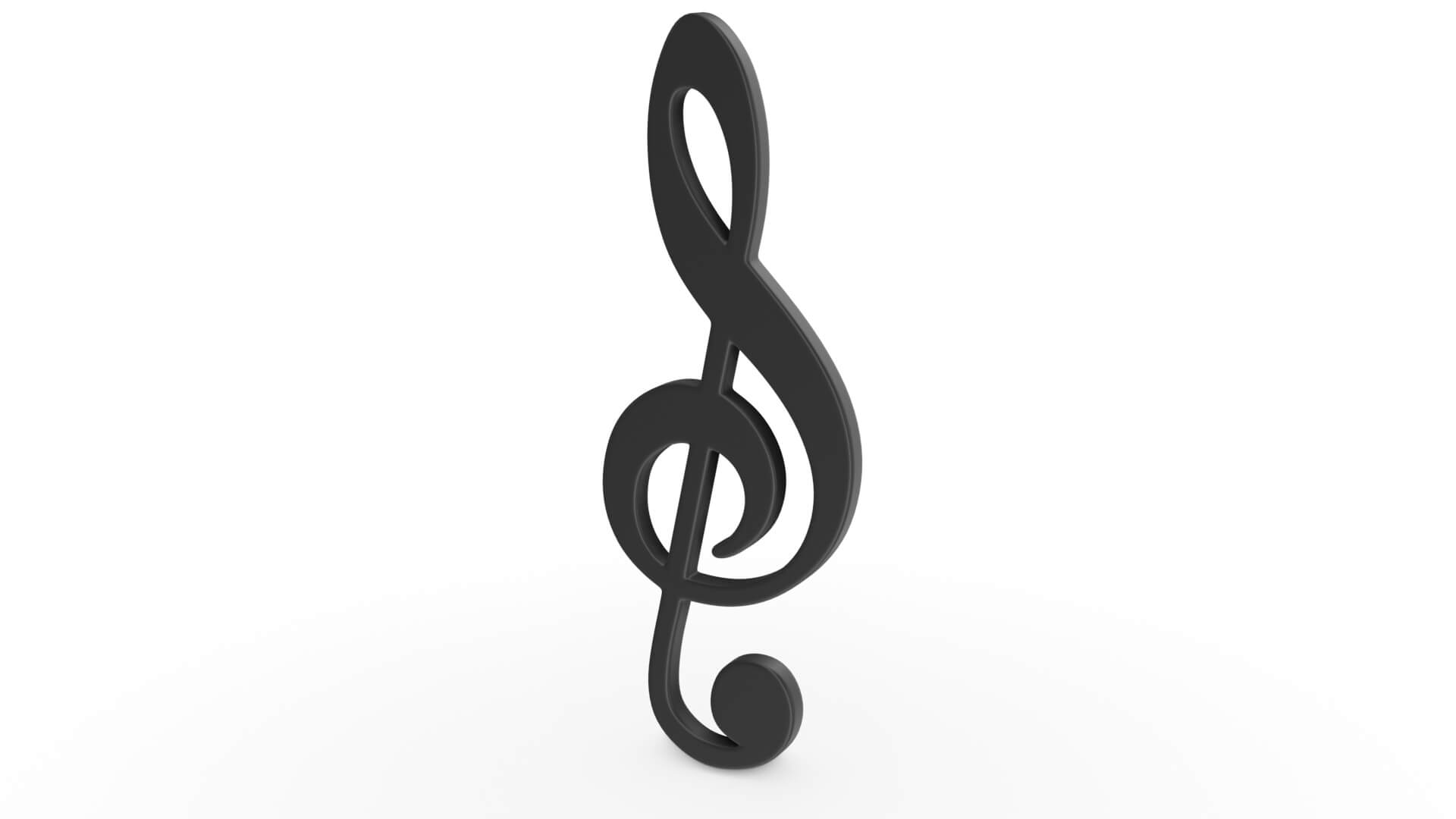 Treble Clef Symbol - 3D Model by hdpoly