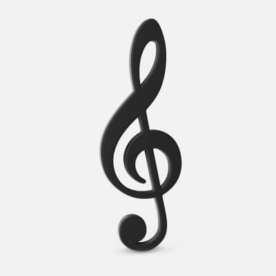 Treble Clef Symbol - 3D Model by hdpoly