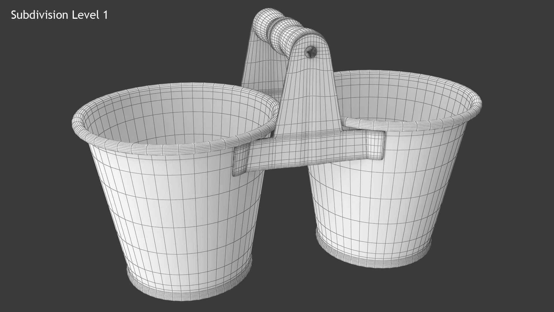 Twin Pot - 3D Model by hdpoly