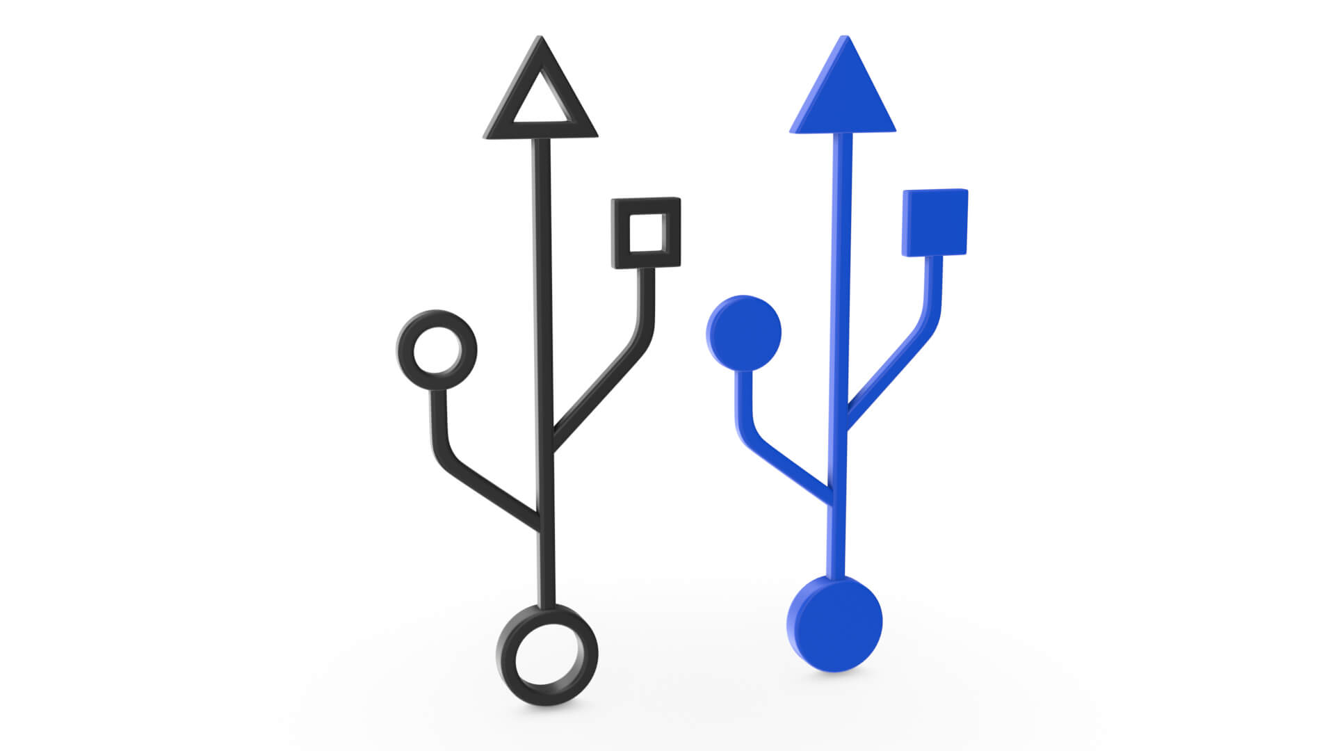 2 USB Symbol - 3D Model by hdpoly