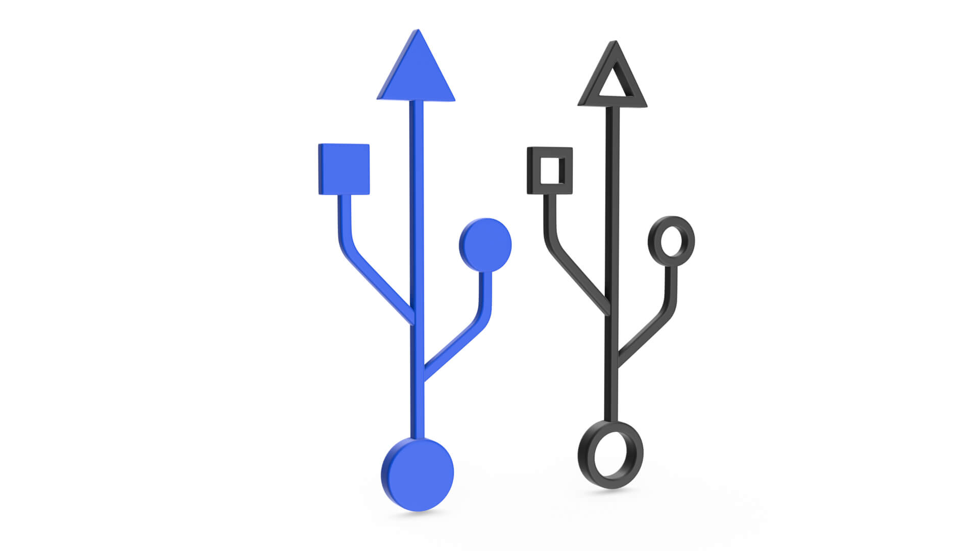 2 USB Symbol - 3D Model by hdpoly