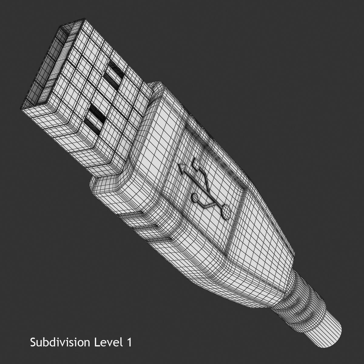 USB Plug - 3D Model by hdpoly
