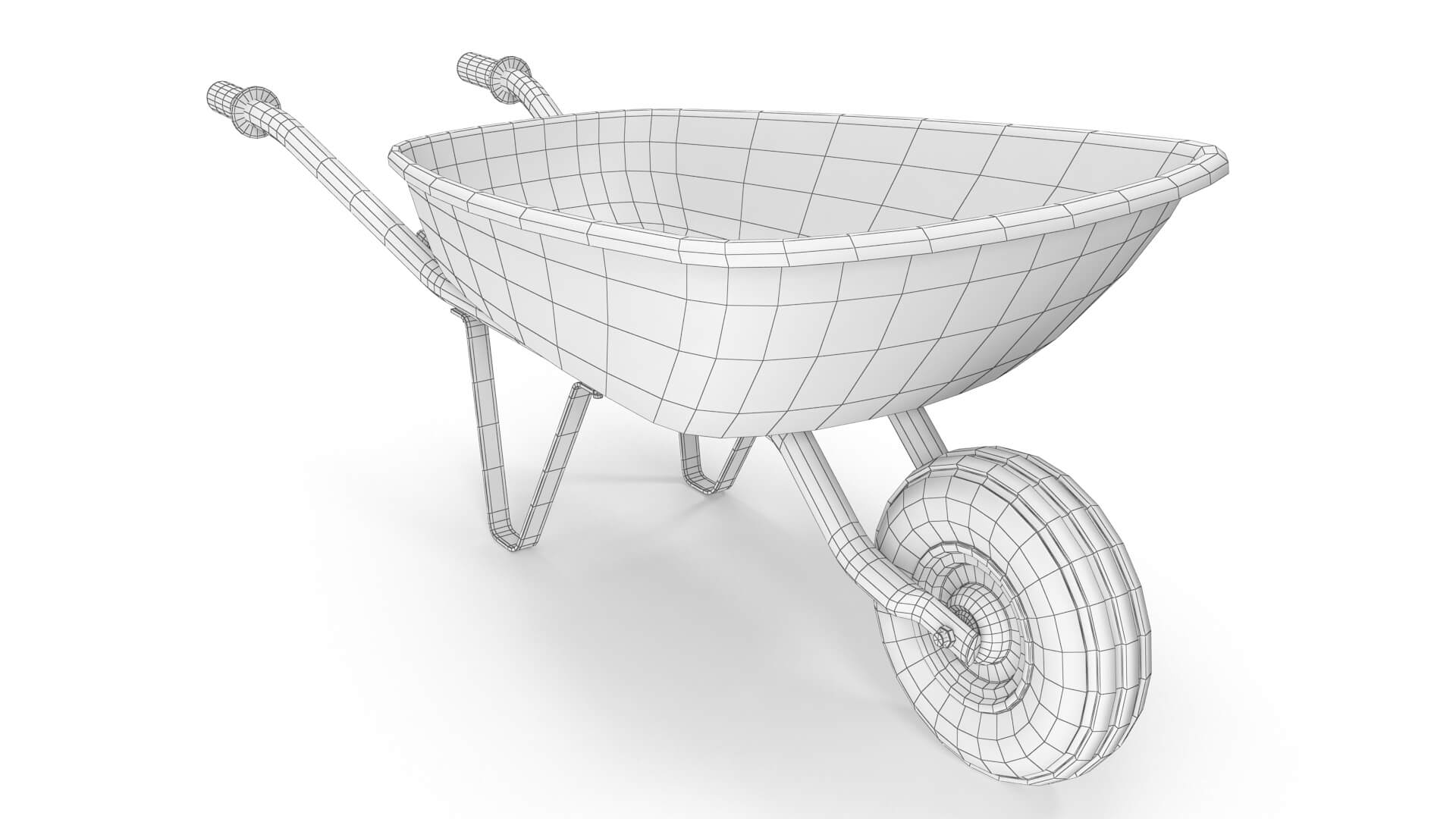 Green Wheelbarrow - 3D Model by hdpoly