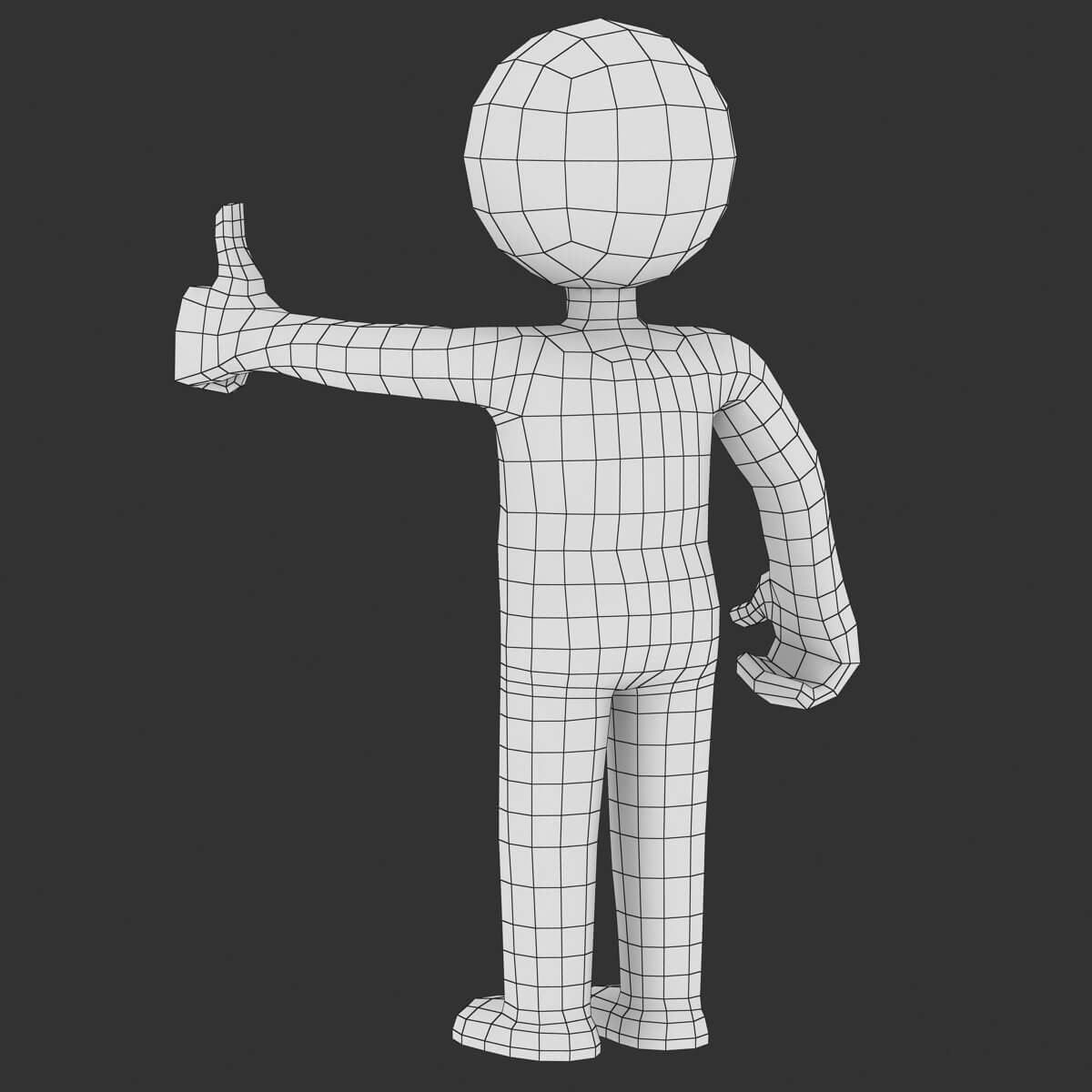 White Man - 3D Model by hdpoly