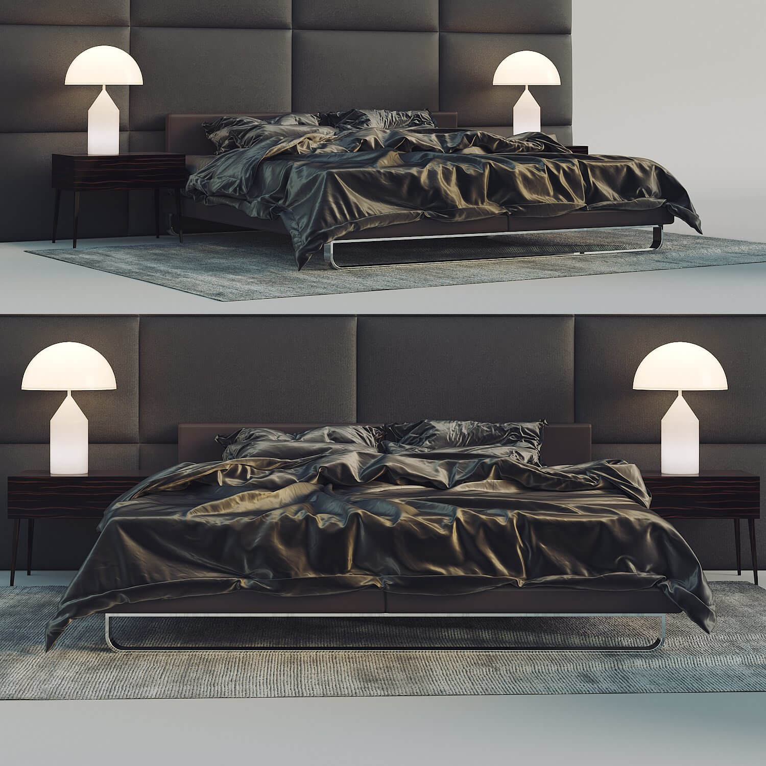 Bed (Corona) - 3D Model by Hdri_World