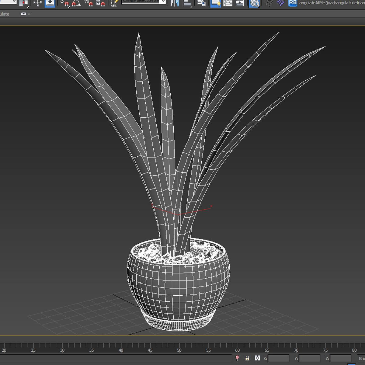 Potted Plant (V-Ray) 3D Model by Hdri_World