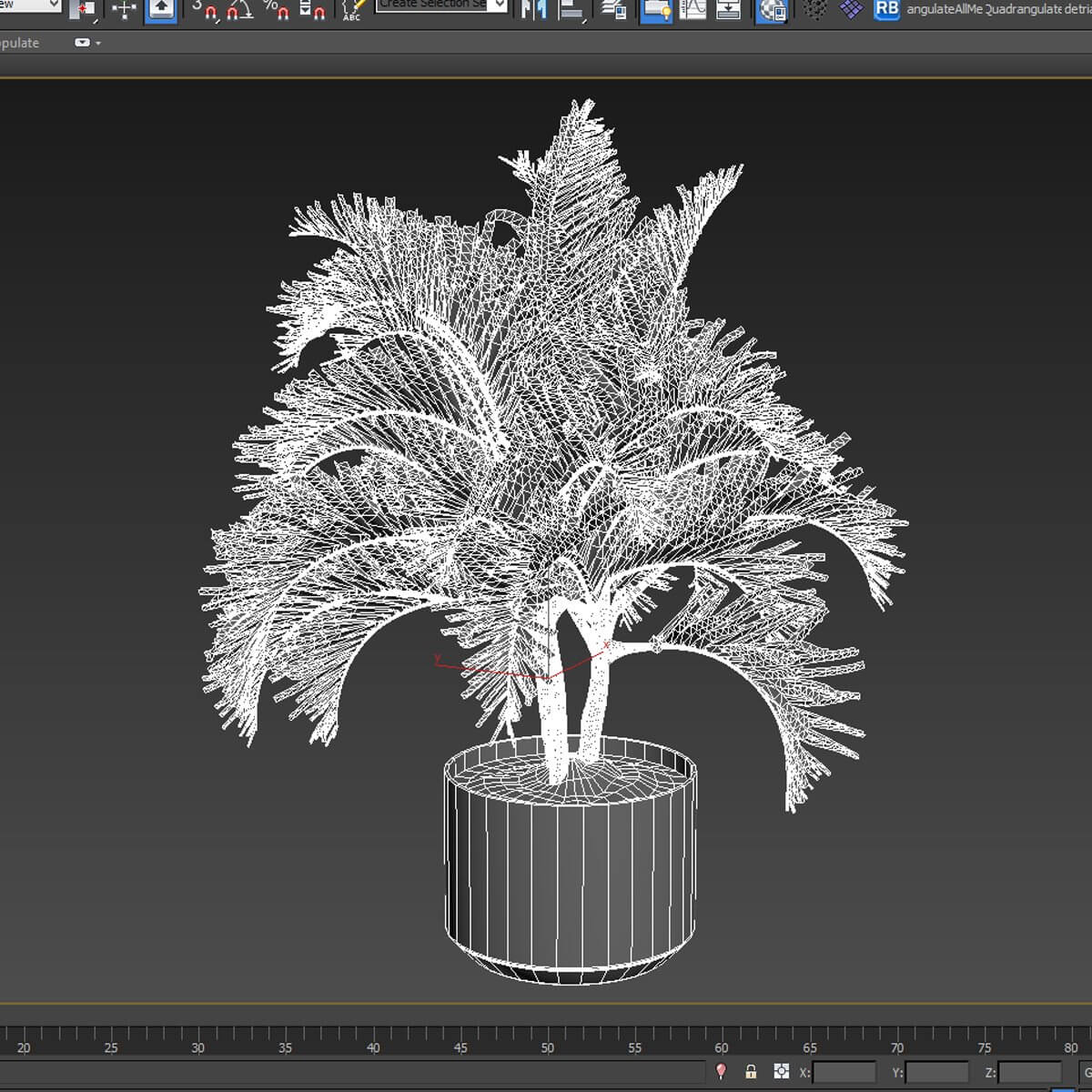 Potted Plant (V-Ray) 3D Model by Hdri_World