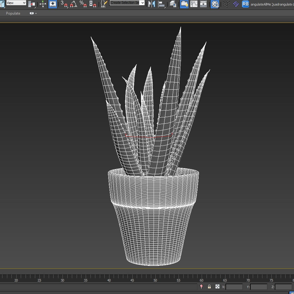 Potted Plant (V-Ray) - 3D Model by Hdri_World