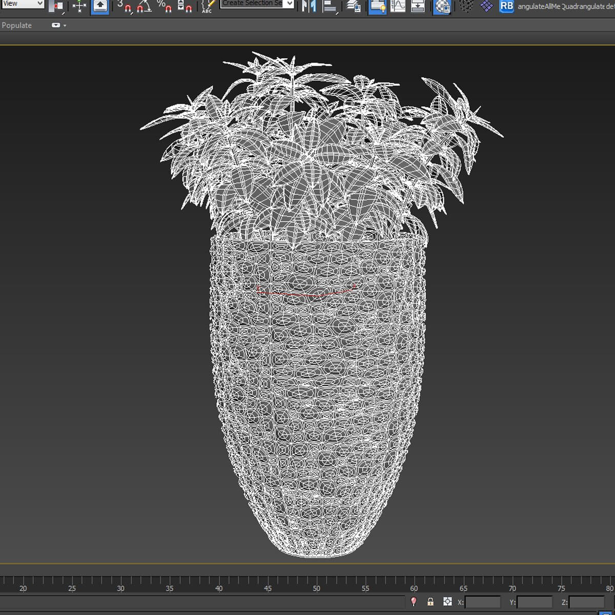 Potted Plant (V-Ray) 3D Model by Hdri_World