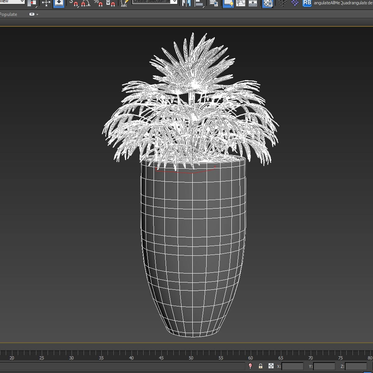 Potted Plant (V-Ray) 3D Model by Hdri_World