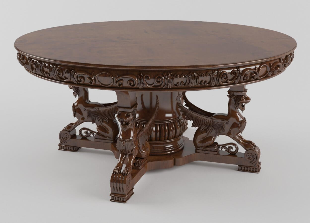 Royal Wooden Table (V-Ray) 3D Model by Hdri_World