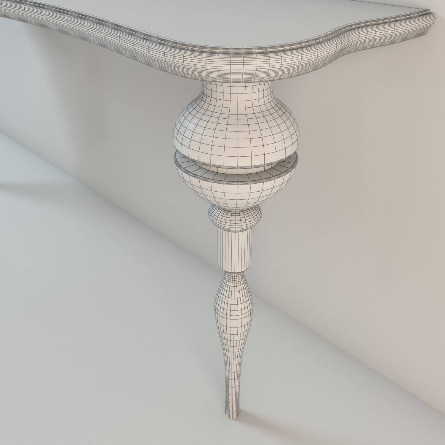 Wall Table (V-Ray) 3D Model by Hdri_World
