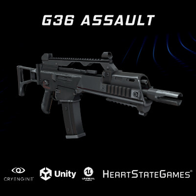 G36 Assault Rifle 4K - 3D Model by HeartStateGames