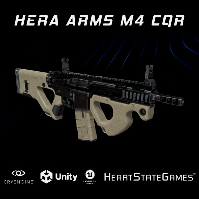 Hera Arms M4 CQR Assault Rifle 4K - 3D Model by HeartStateGames