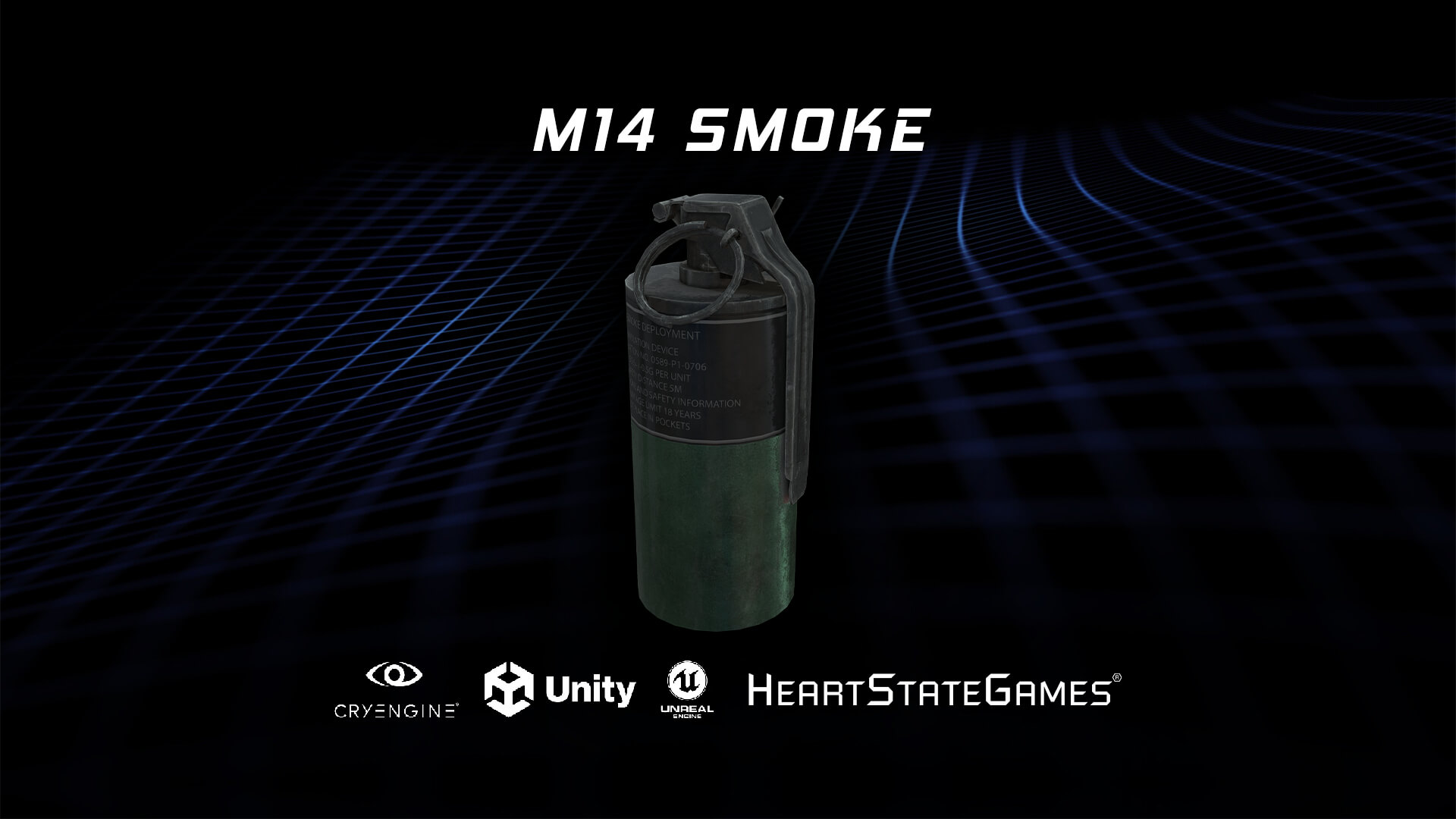 M14 Smoke Grenade 4K - 3D Model by HeartStateGames