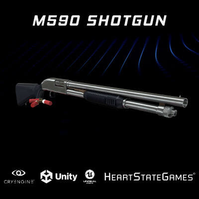 M590 Shotgun 4K - 3D Model by HeartStateGames