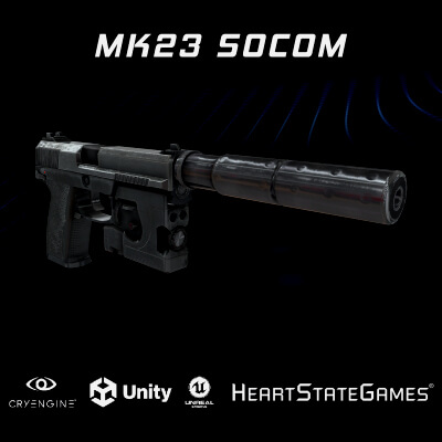 MK23 Socom Pistol 4K - 3D Model by HeartStateGames