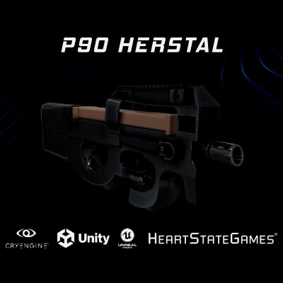 P90 Submachine Gun 4K - 3D Model by HeartStateGames