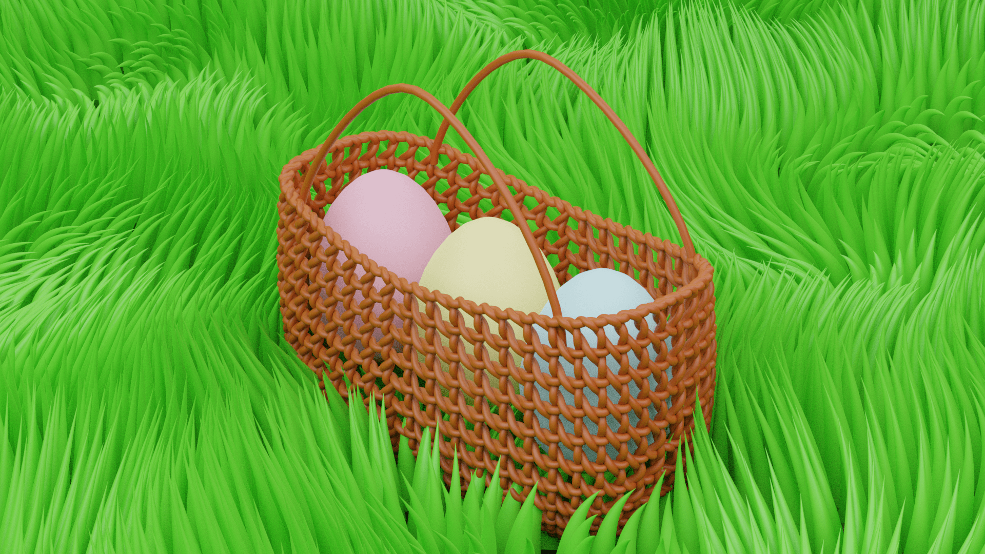 Happy Easter 2025 3D Render, Digital Art by HeavenMade98