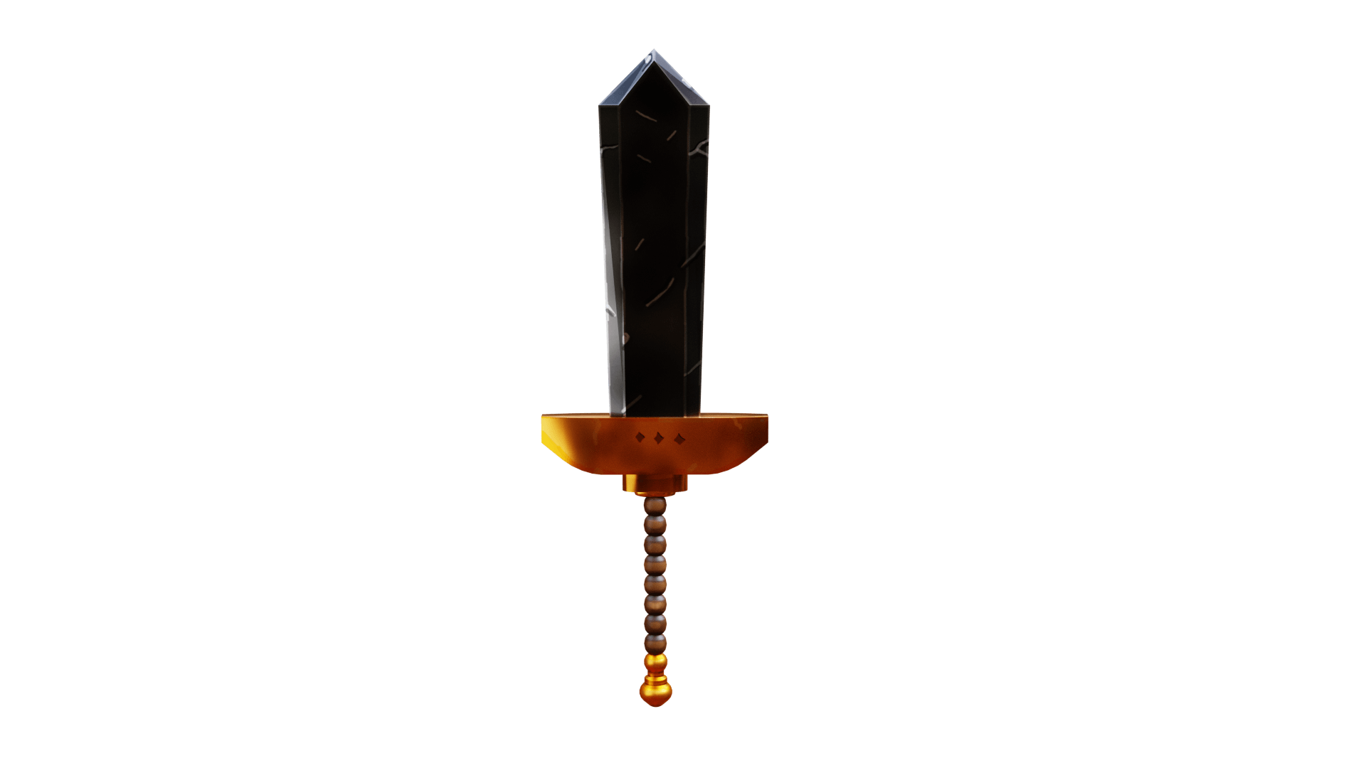 Stylized Low-Poly Sword 3D Render, Digital Art by HeavenMade98