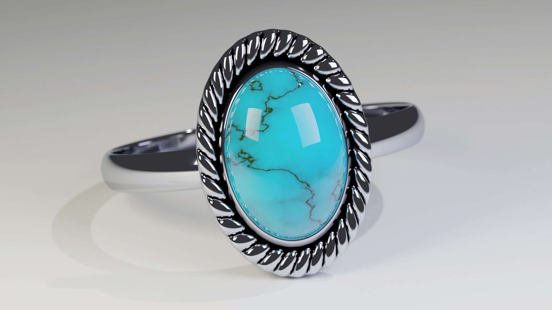 Turquoise Ring 3D Render, Digital Art by HeavenMade98