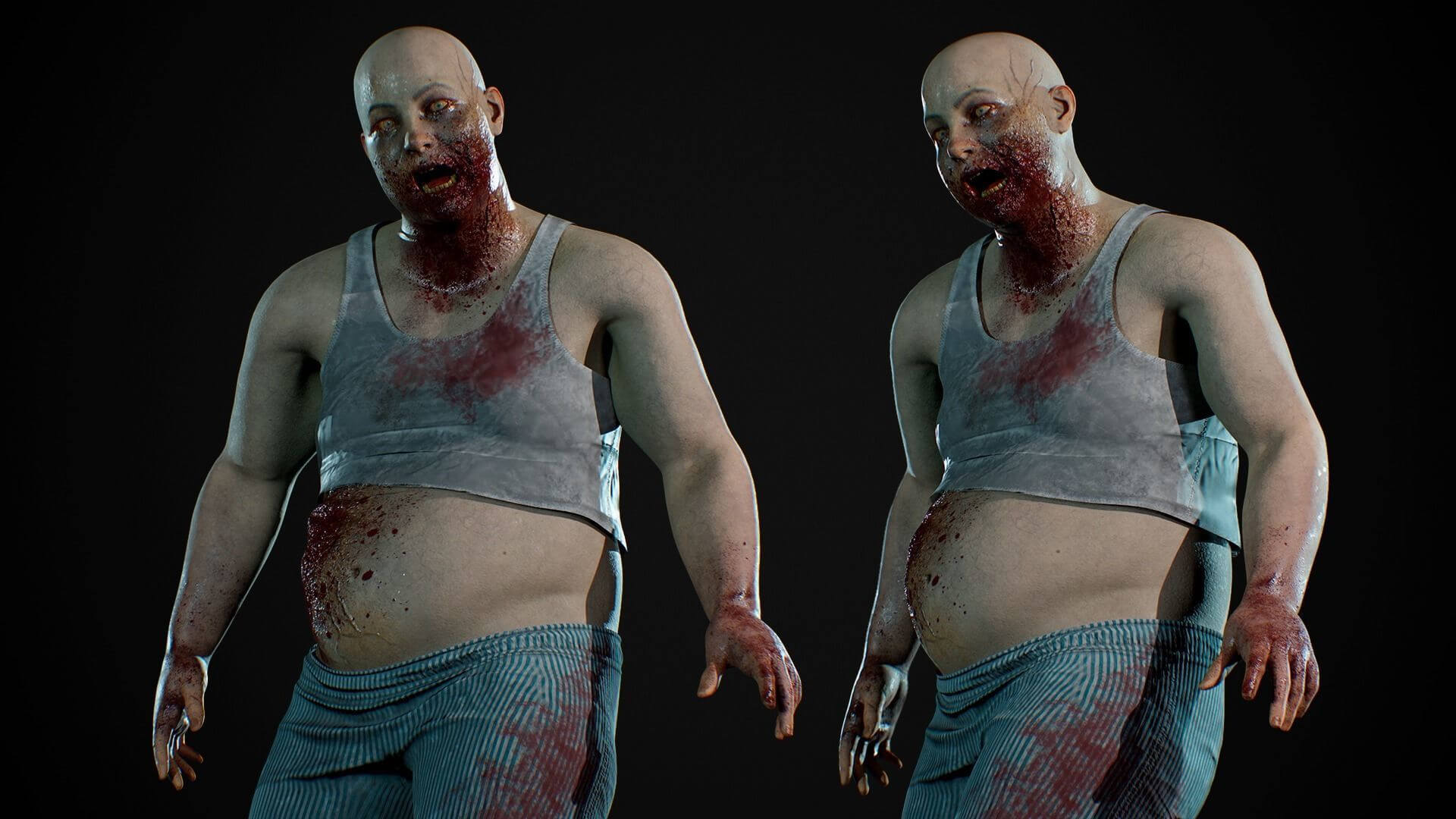 Big Zombie Character - 3D Model by HelenNova
