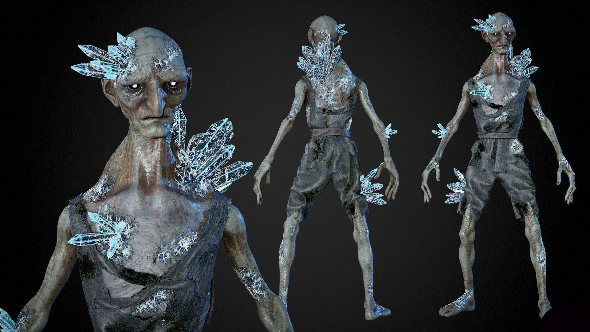 Crystal Monster Character - 3D Model by HelenNova