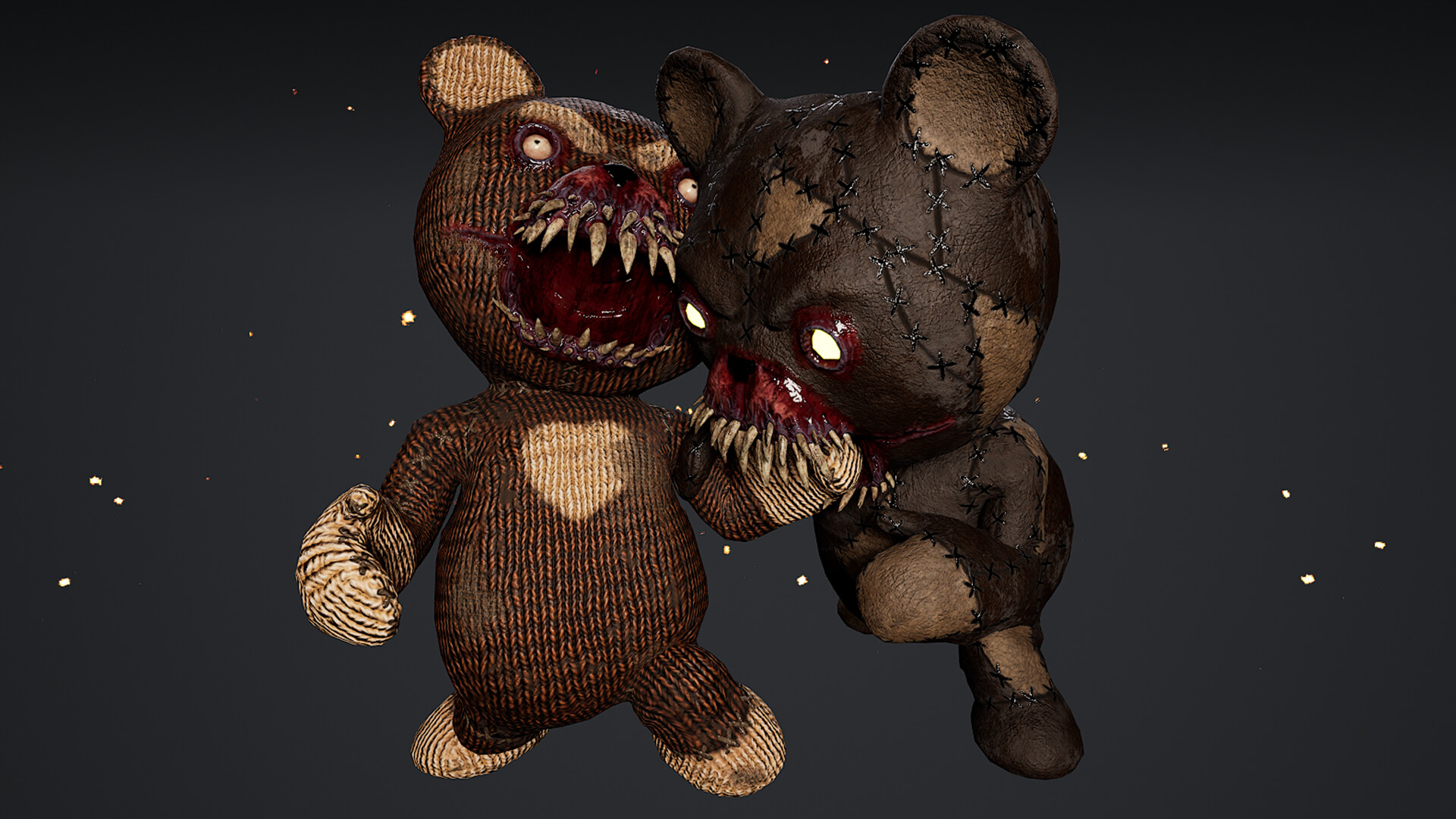 Horror Bear Character - 3D Model by HelenNova