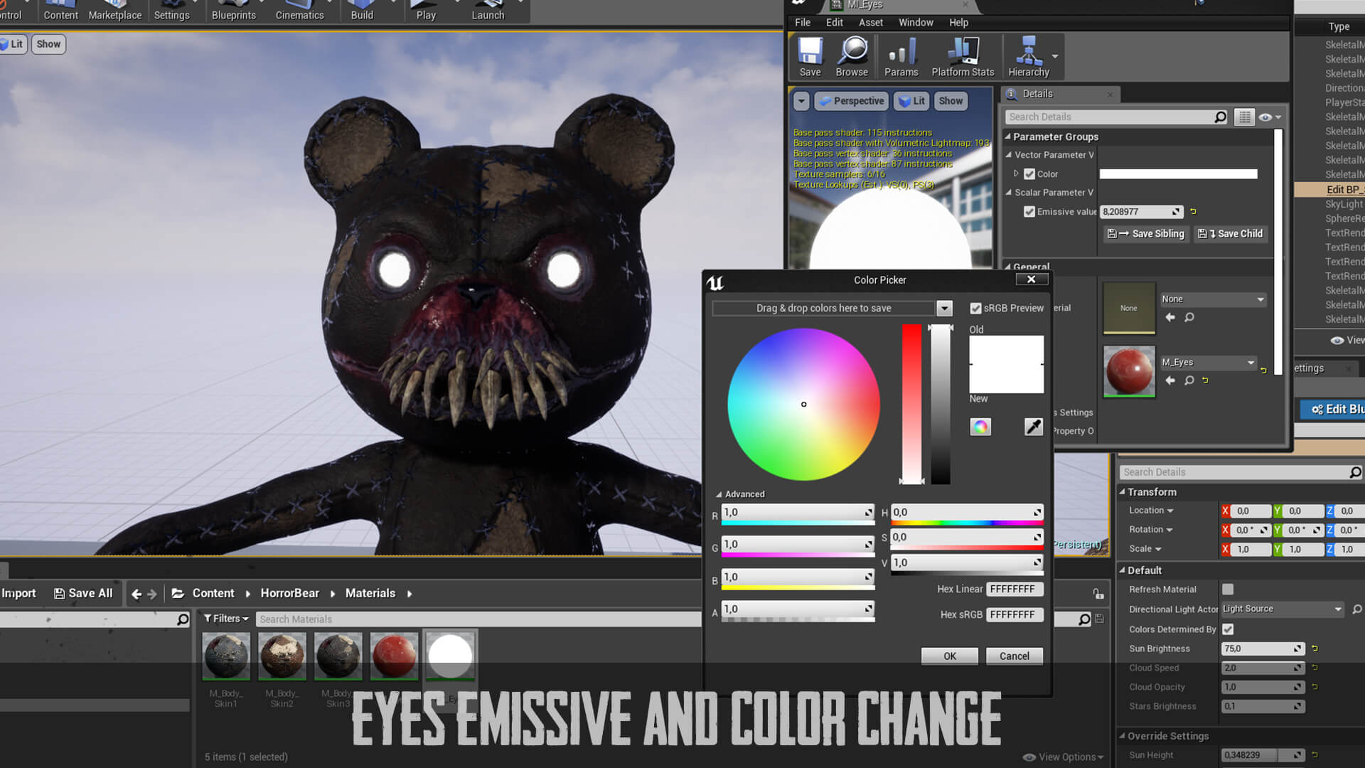 Horror Bear Character - 3D Model by HelenNova