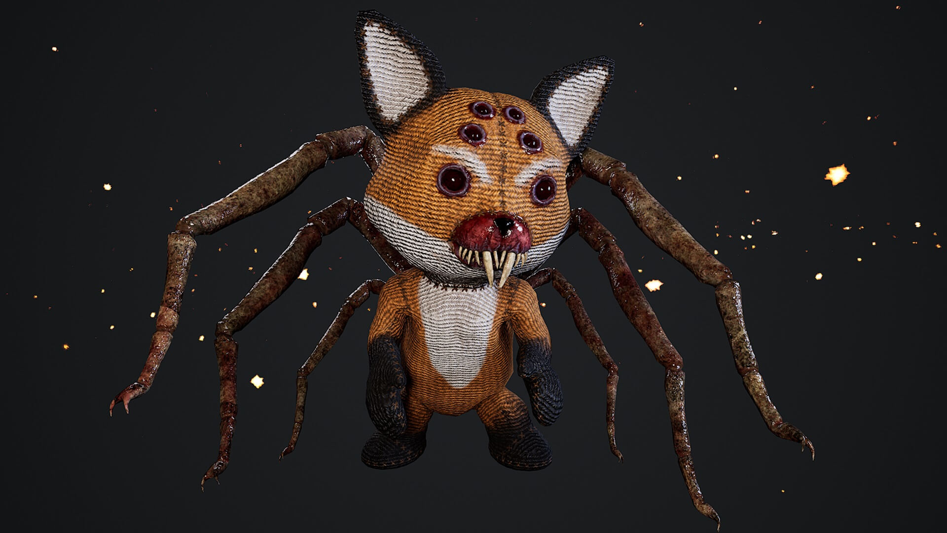 Horror Foxy Character - 3D Model by HelenNova