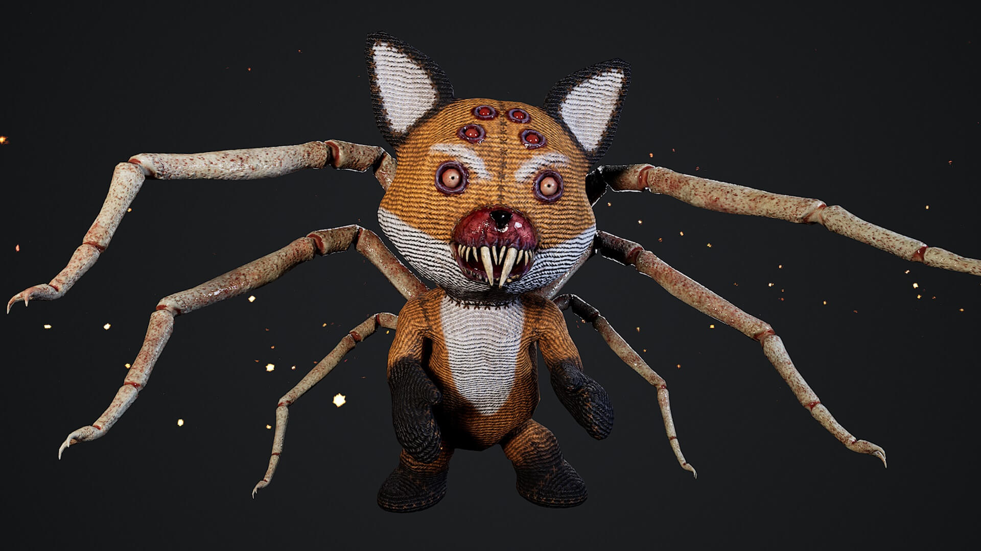 Horror Foxy Character - 3D Model by HelenNova