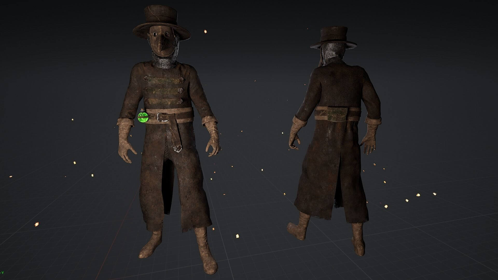 Plague Doctor Character - 3D Model by HelenNova