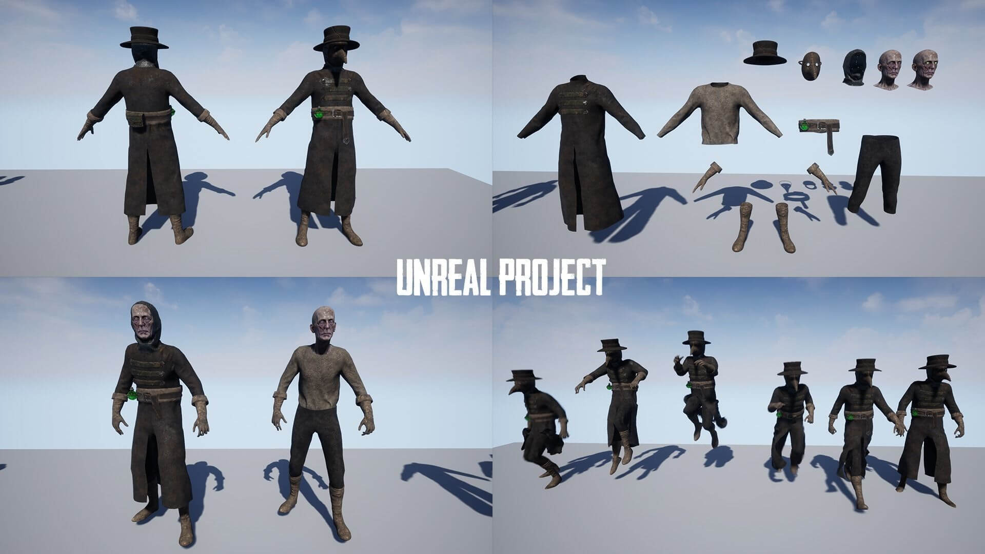 Plague Doctor Character - 3D Model by HelenNova