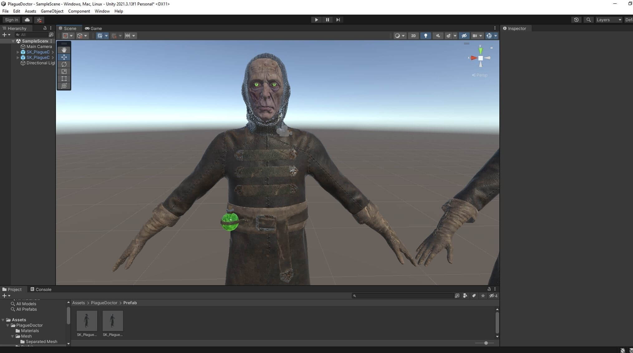 Plague Doctor Character - 3D Model by HelenNova