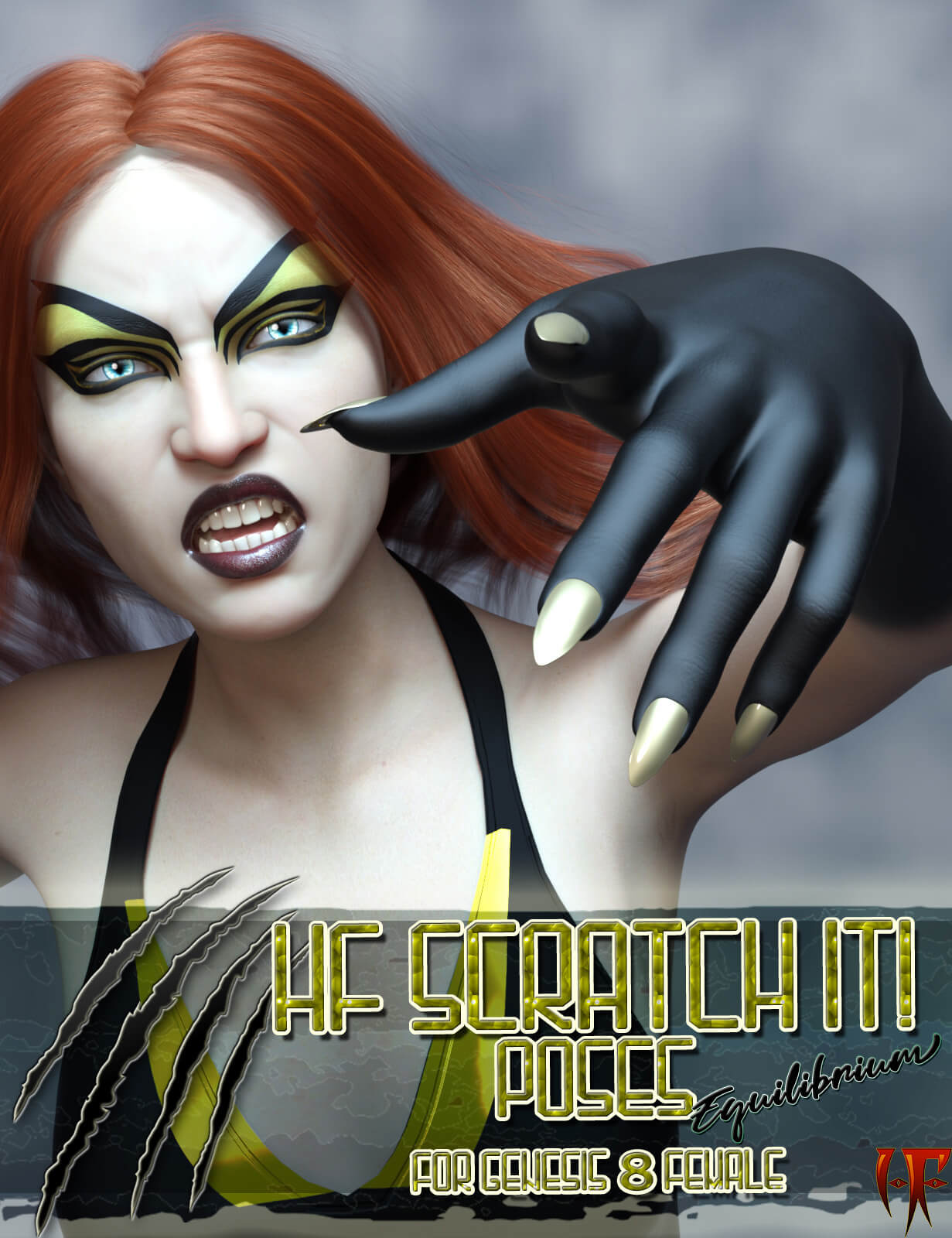 HF Scratch It! Poses - Equilibrium G8F Daz Content by Hellfyre71