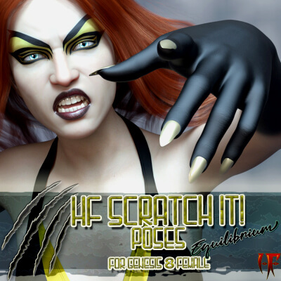 HF Scratch It! Poses - Equilibrium G8F Daz Content by Hellfyre71