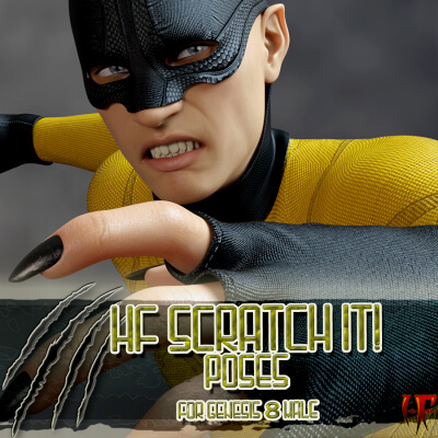 HF Scratch It! Poses for Genesis 8 Male - Daz Content by Hellfyre71