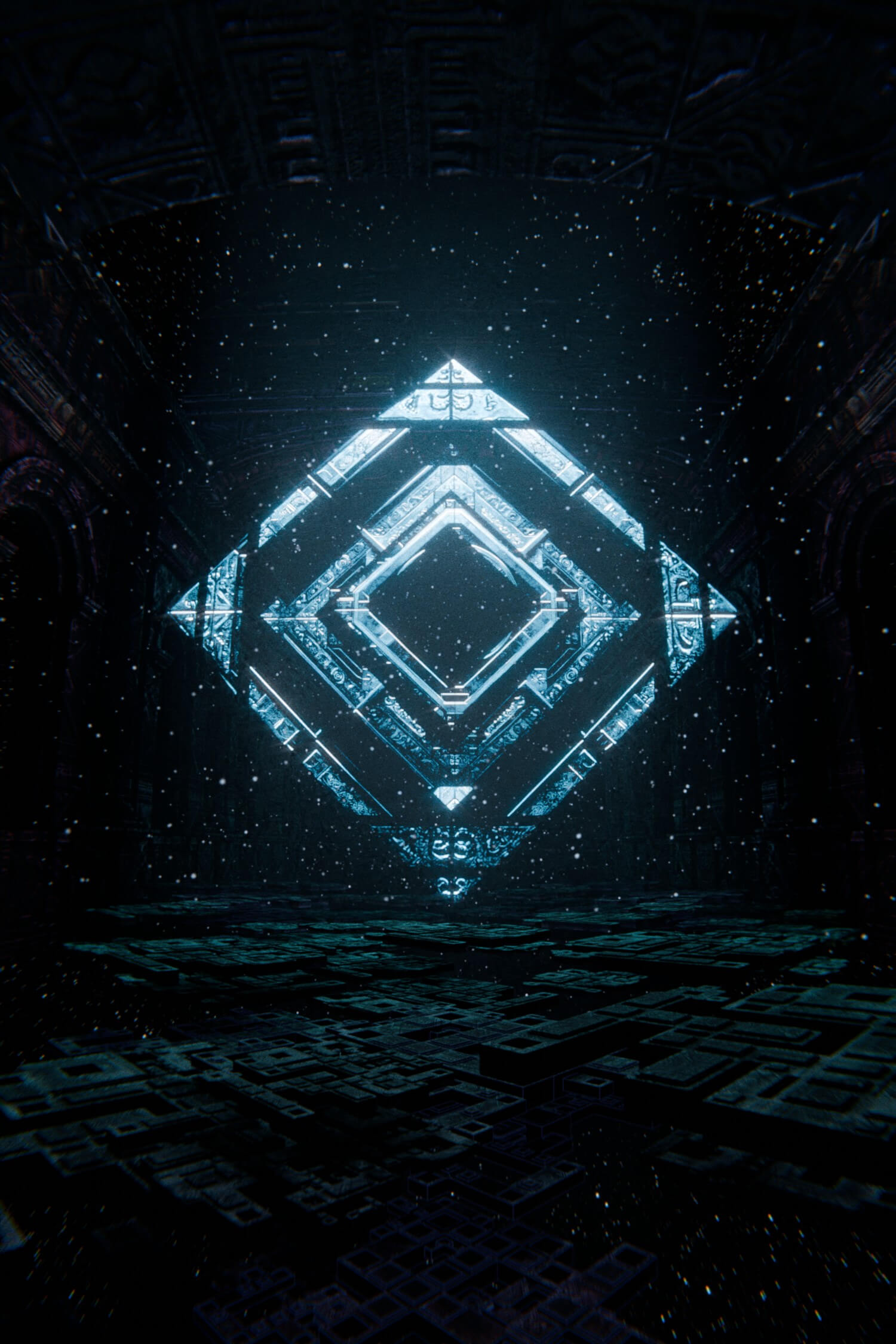 Astral Blue 3D Render, Digital Art by HelloRuler