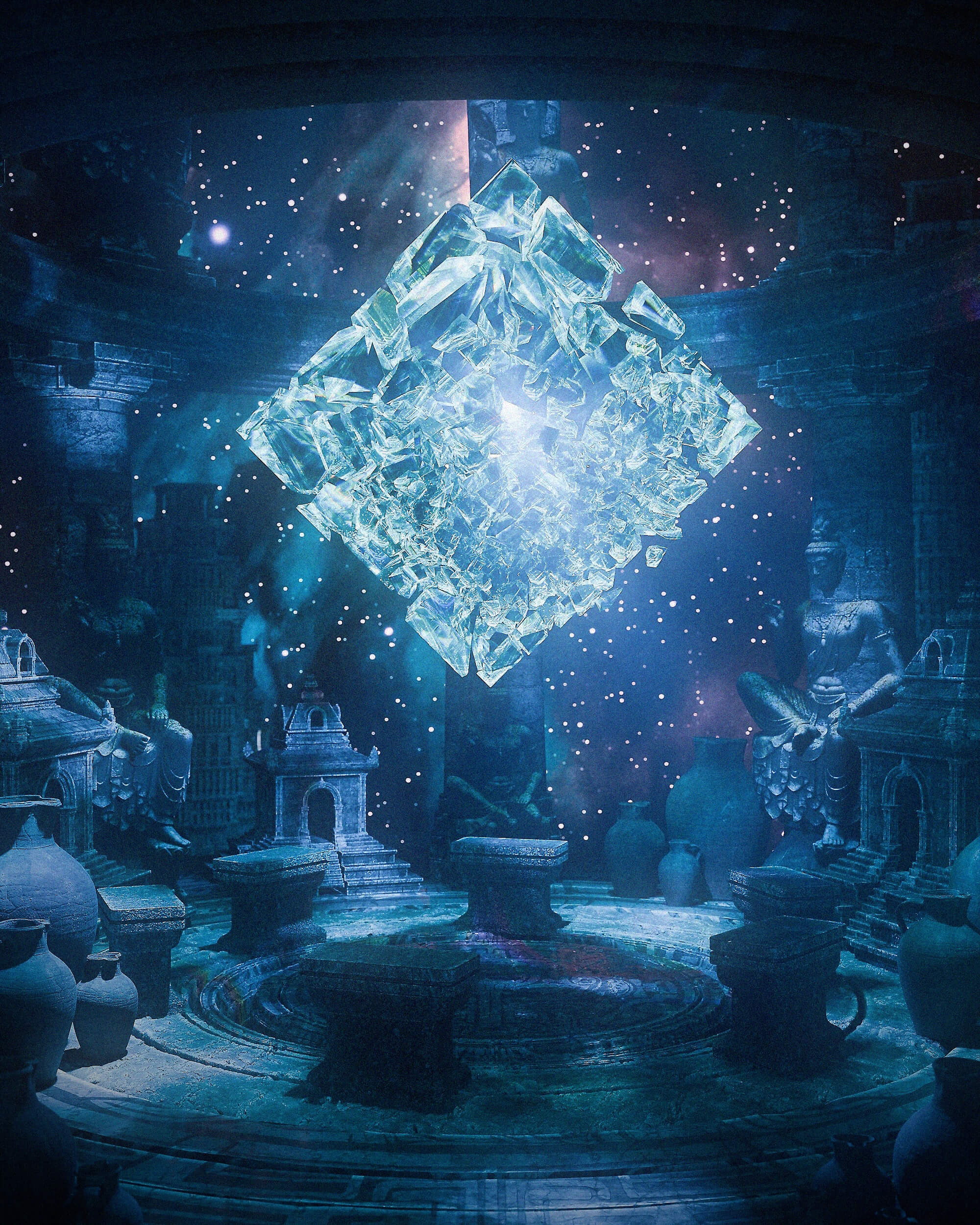 Astral Fracture 3D Render, Digital Art by HelloRuler