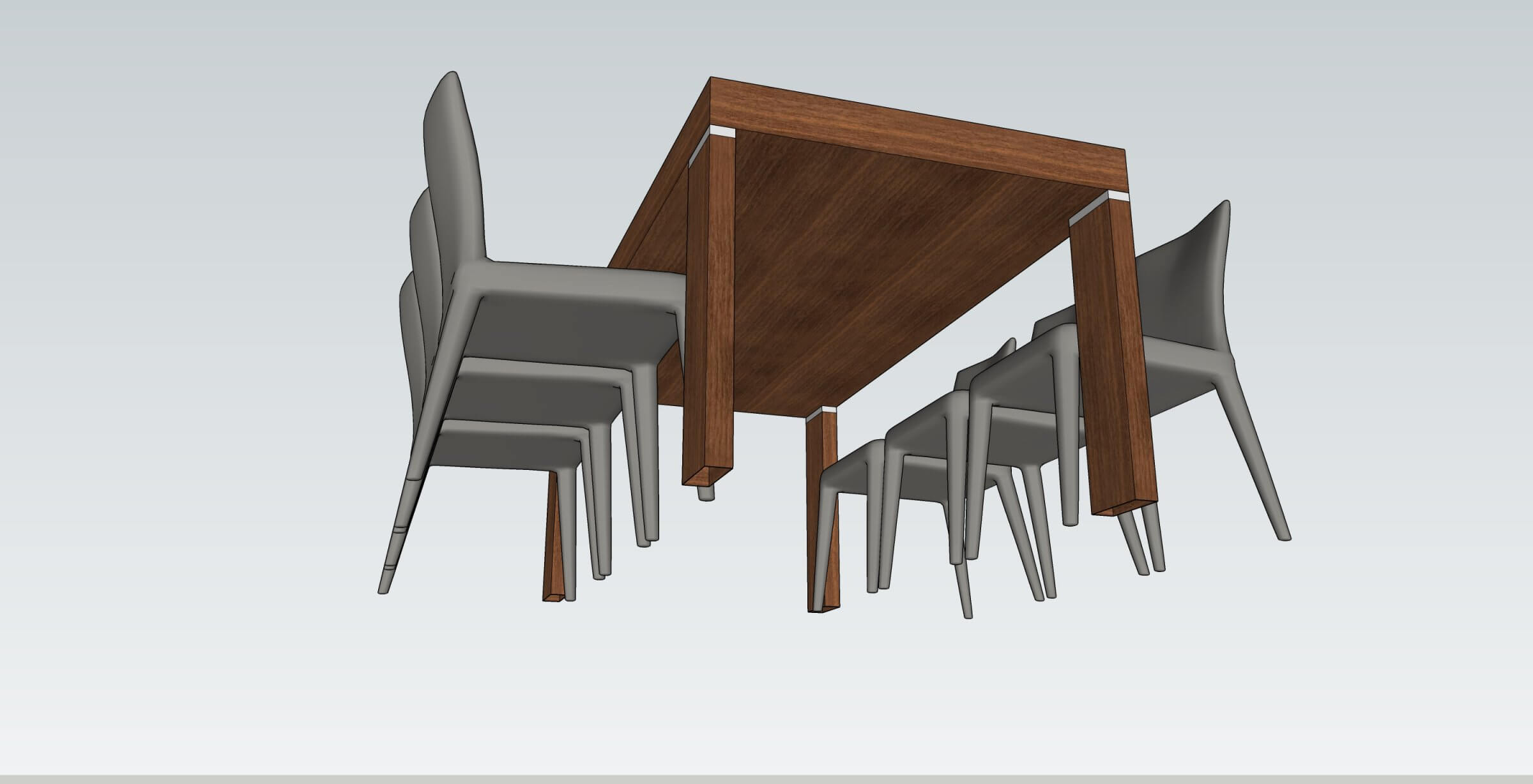 Dining Table U.04 - 3D Model by hemanyudom